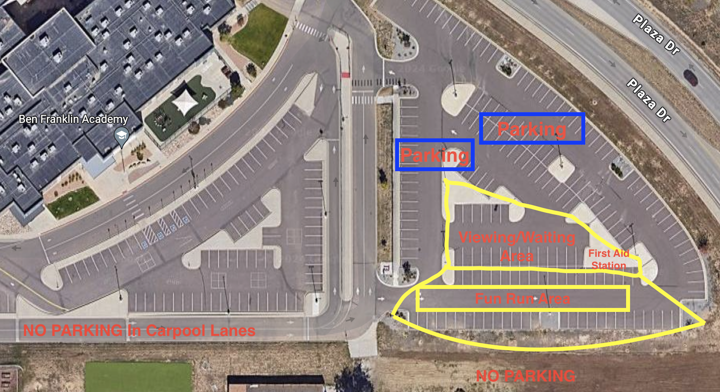 MS Fun Run Map – Ben Franklin Academy